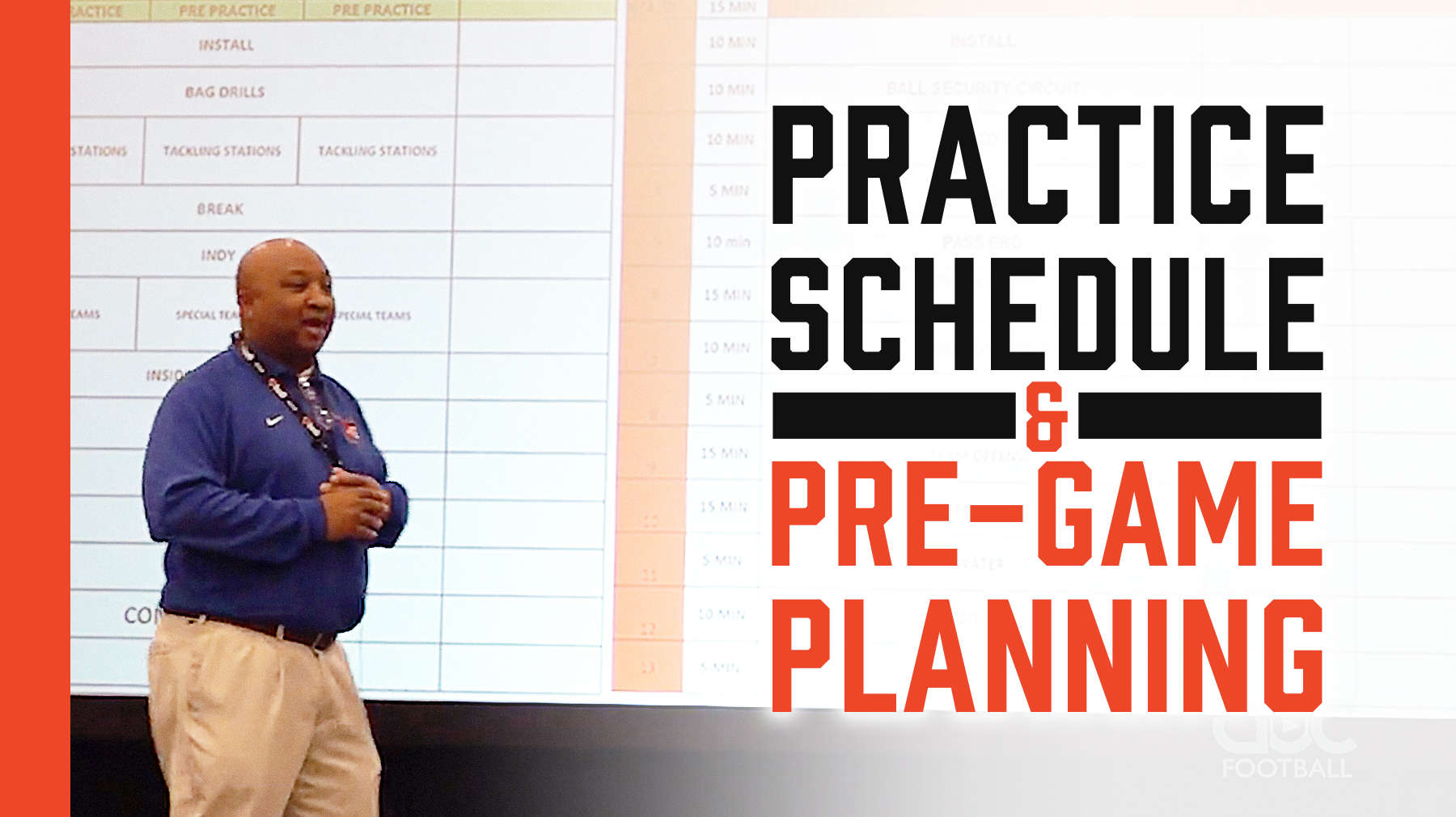 Practice schedule and pre-game planning - The Art of Coaching Football